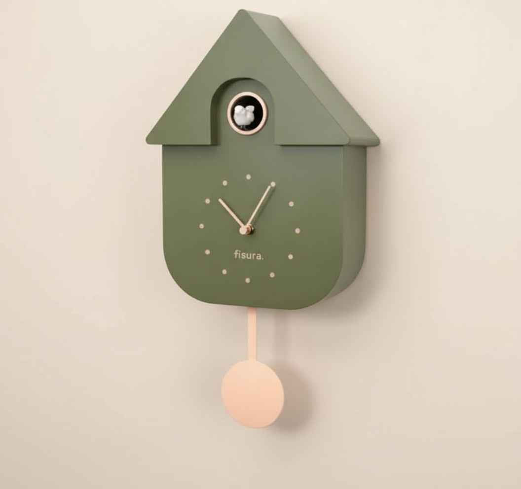 Green Cuckoo Clock - Timeless Classic Design — stoneandbeige